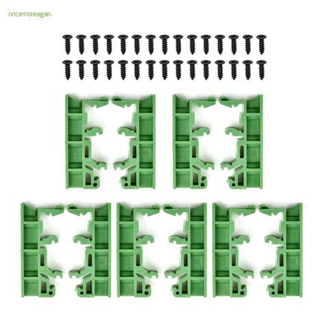 【oncemorg 】 5 ชุดdrg 01 Pcb Din 35 Rail Adapter Circuit Board Mounting Bracket Mount Holder