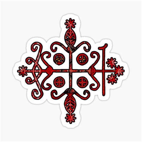 Papa Legba Elegua Veve Sigil Sticker For Sale By Artbyomega Redbubble