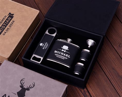 Personalized Flask T Set Bottle Opener And Flask With Etsy Uk