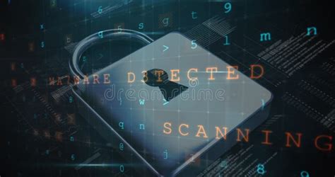 A Digital Lock Icon Is Displayed With Words Malware Detected And