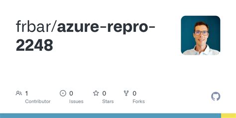 Github Frbarazure Repro 2248