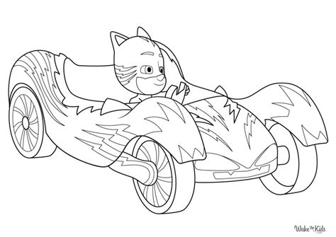 Pj Masks Cat Car Coloring Pages Pj Masks Cat Car Coloring Pages