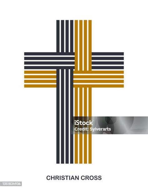 기독교 십자가 현대 선형 스타일 벡터 기호 흰색에 고립 믿음과 믿음 현대 십자가 기호 예수 그리스도 스트라이프 그래픽 디자인 로고에 대한 스톡 벡터 아트 및 기타 이미지