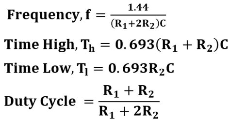 Timer Astable Circuit Calculator Everything PE