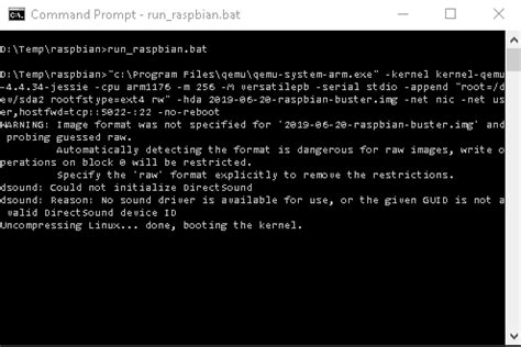 Dominoc How To Emulate A Raspbian OS In QEMU On Windows