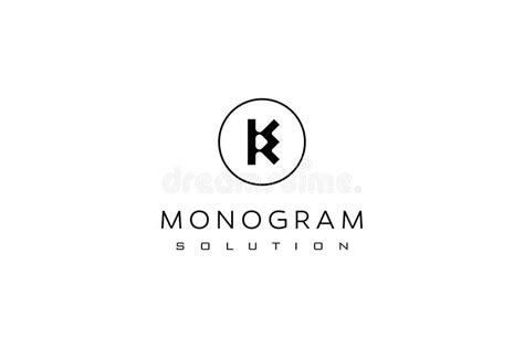 template monogram logo design solution with inscripted in letters k r