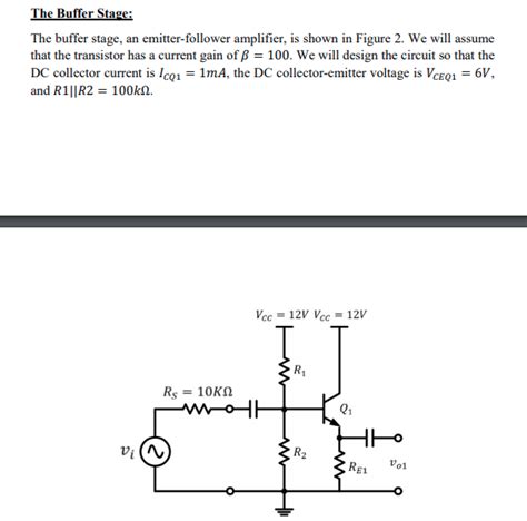 Solved The Buffer Stage The Buffer Stage An