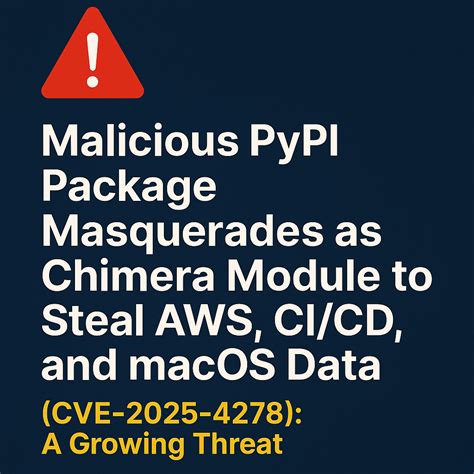 Malicious Pypi Package Masquerades As Chimera Module To Steal Aws Cicd And Macos Data Cve