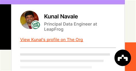 Kunal Navale Principal Data Engineer At Leapfrog The Org