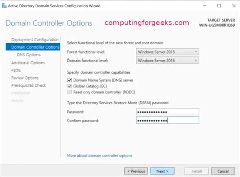 Install Active Directory Domain Services In Windows Server ComputingForGeeks
