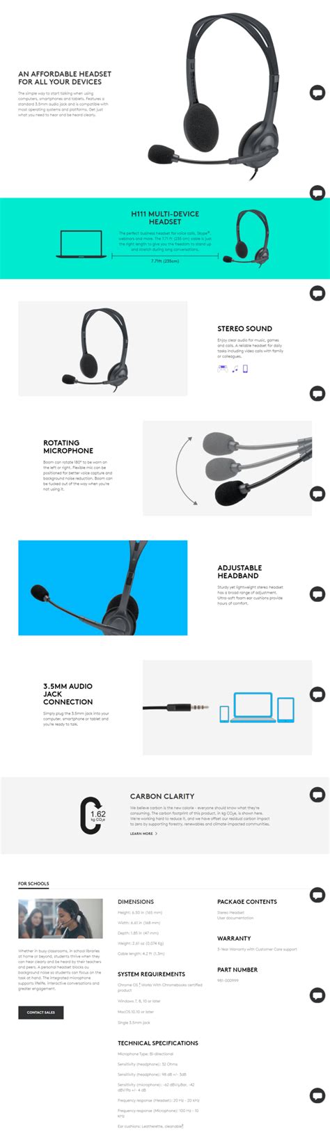 Logitech H Stereo Mm Multi Device Headset