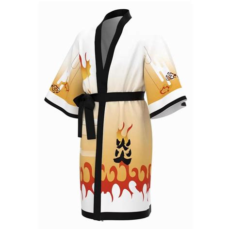 Anime Demon Slayer Kamado Nezuko Rengoku Kyoujurou Cosplay Robe Belt