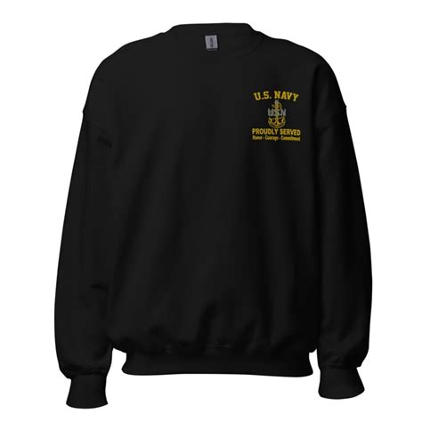 Custom Us Navy Ranks Insignia Core Values Embroidered Unisex