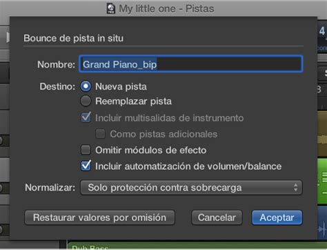bounce de una pista in situ ayuda de logic pro x