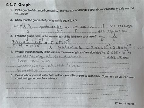 Solved Question About Diffraction Grating And Double Slit Chegg Com