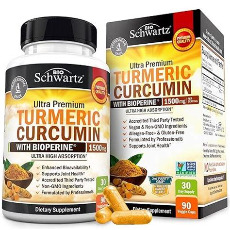 Turmeric Curcumin With Black Pepper Extract 1500mg High Absorption