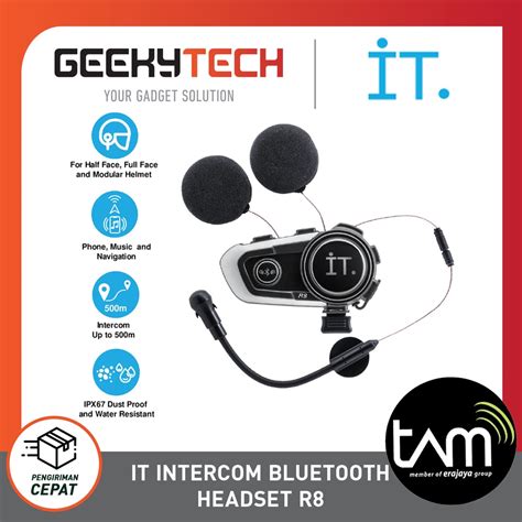 Jual It Intercom Bluetooth Headset R8 Shopee Indonesia