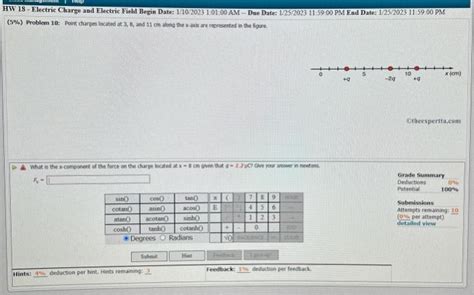Solved 5 Problem 10 Point Charges Lotated At 3 8 And