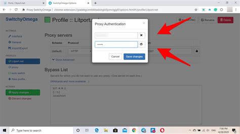 how to set up a proxy with the proxy switchyomega