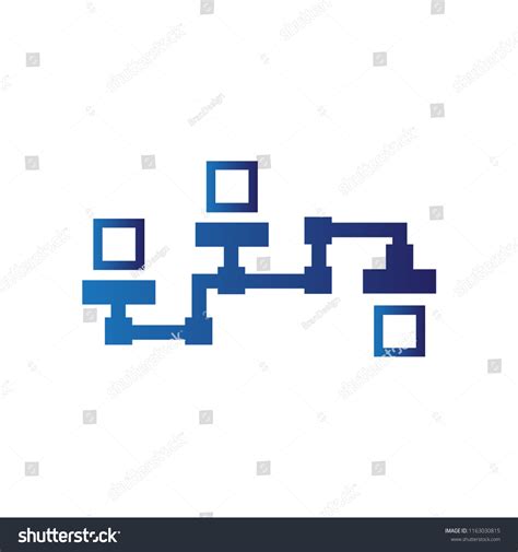 Computer Network Vector Template Stock Vector Royalty Free 1163030815
