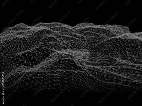 Abstract 3d Plexus Background Technology Blockchain Digital Data Background Particles And