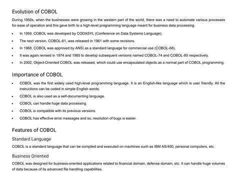 SOLUTION Cobol Quick Guide Studypool