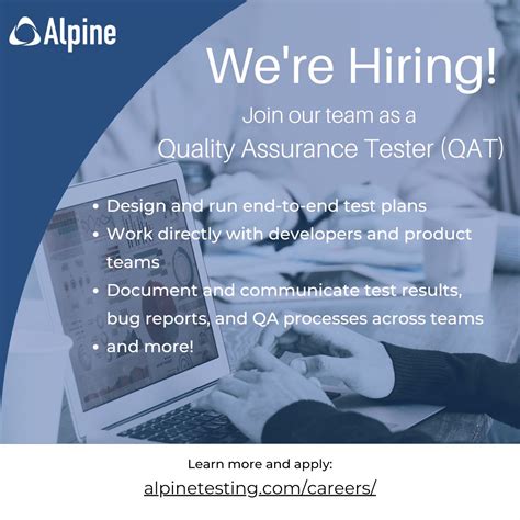 Alpine Testing Solutions Inc On Linkedin Alpine Qualityassurance