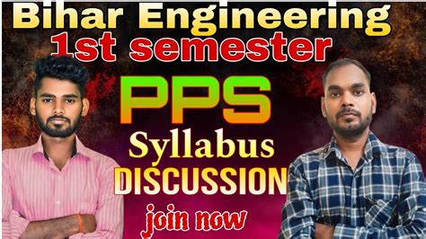 Bihar Engineering Pps Syllabus Discussion And Important Topics