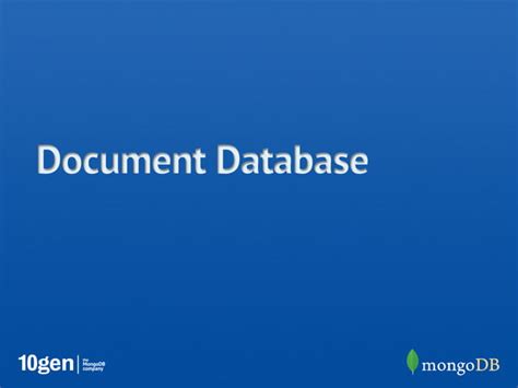 Agile Schema Design An Introduction To MongoDB PPT