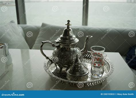A Traditional Moroccan Tea At The Museum Of Islamic Art Qatar Stock