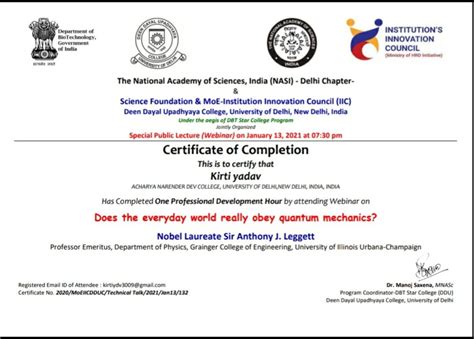 Kirti Yadav On Linkedin Completion Certificate