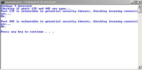 github tr34x0r eternalpatch script to patch eternalblue