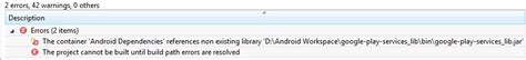 For Android Map Api V2 Description References Non Existing Library