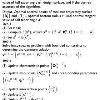 Algorithm Tool Size And Tool Path Optimization Download Scientific Diagram