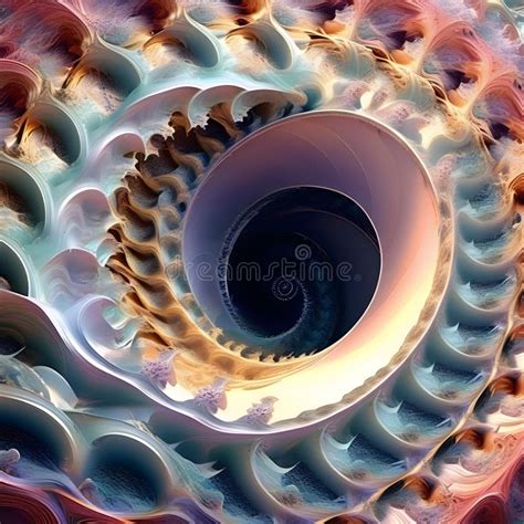 Image Of The Multiple Quantum Entanglements Within A Fractal Wave Pattern Stock Illustration