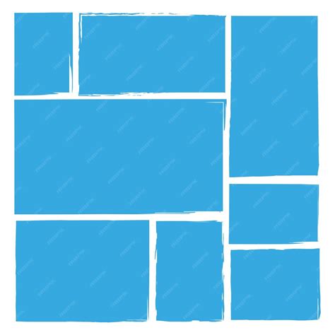 Premium Vector Blue Brush Rectangles Vector Illustration Eps 10