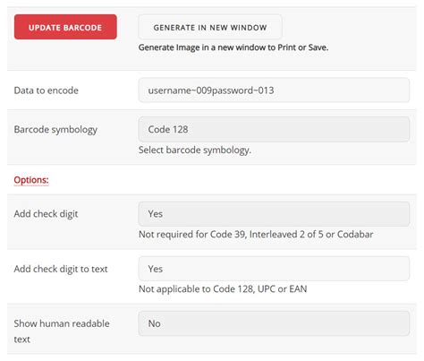 Creating Username And Password Barcodes And Qr Codes For Scanners