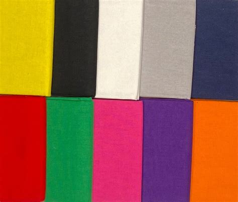 Solid Color Cotton Fabric By The Fat Quarter Red Yellow Orange