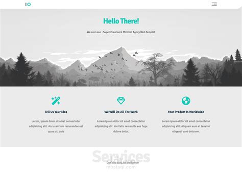 simple landing page مستقل