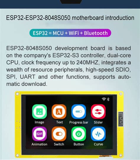 Inch Esp Tft Lcd Display HMI Arduino Tft Module IPS LVGL WIFI Bluetooth