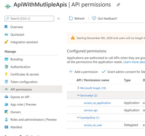 using multiple apis in angular and asp core with microsoft entra id