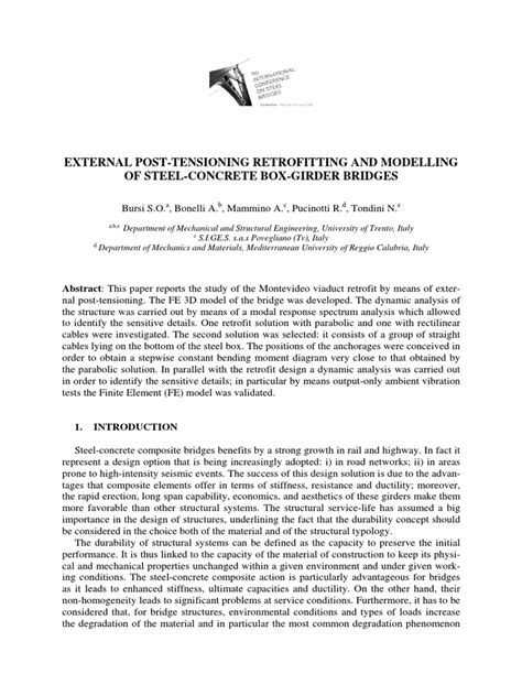 Bridge Retrofitting 1 Eng Pdf Finite Element Method Prestressed Concrete