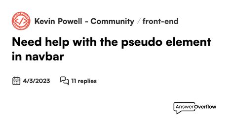 Need Help With The Pseudo Element In Navbar Kevin Powell Community