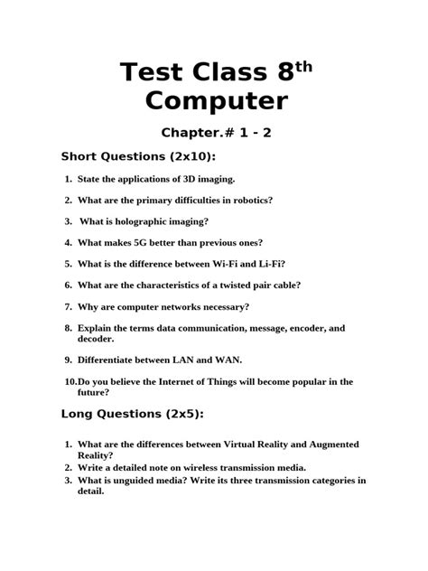 8th Grade Computer Quiz Prep Pdf