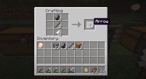 How To Make Arrow Minecraft Recipe