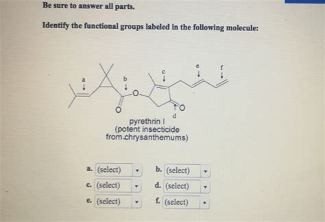 Solved Be Sure To Answer All Parts Identify The Functional