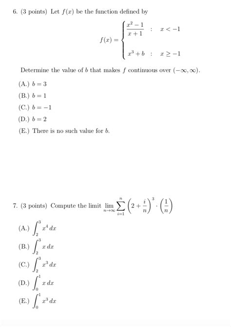 Solved 6 3 Points Let F X Be The Function Defined By X2 Chegg Com