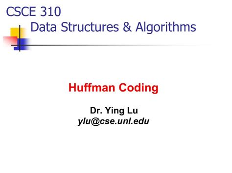 Ppt Csce 310 Data Structures Algorithms Powerpoint Presentation Free