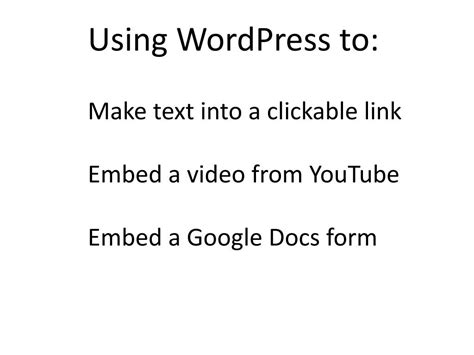 ppt making text into a clickable link in a wordpress blog powerpoint