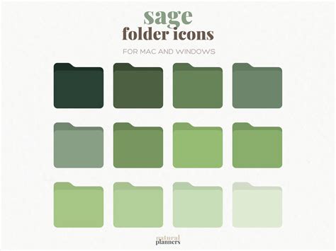 Sage Green Folder Icons Mac Folder Icons Windows Folder Icons Green